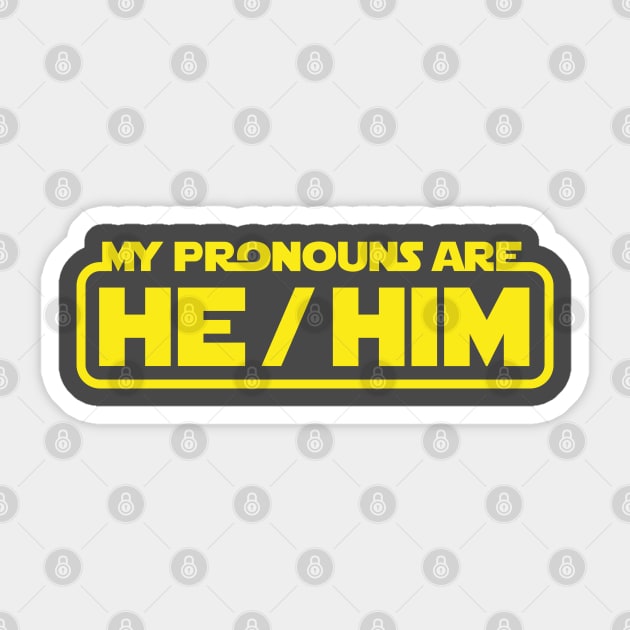 pronound he him - Pronouns - Sticker | TeePublic