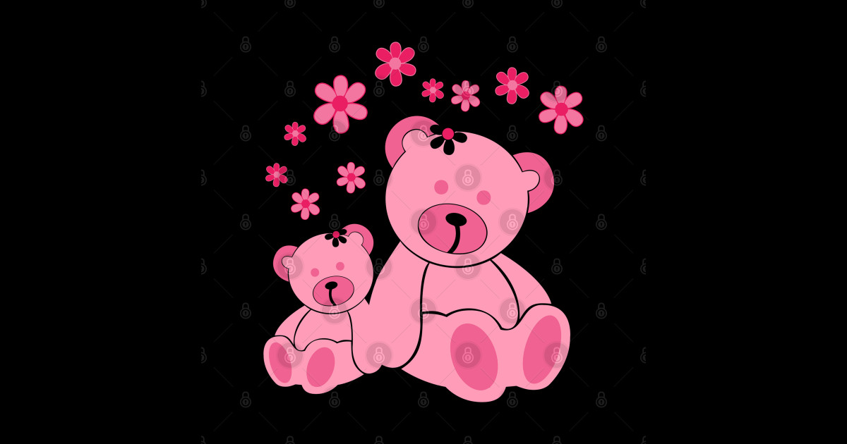 Pink Bear - Bear - Sticker | TeePublic