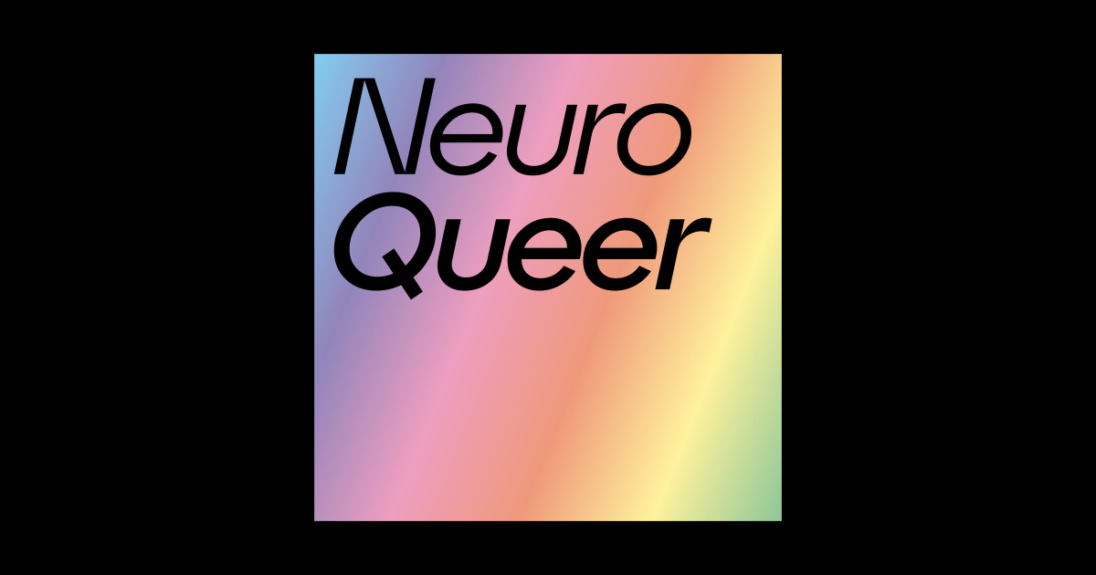 NeuroQueer Rainbow Block Logo - Neurospicy - Sticker | TeePublic