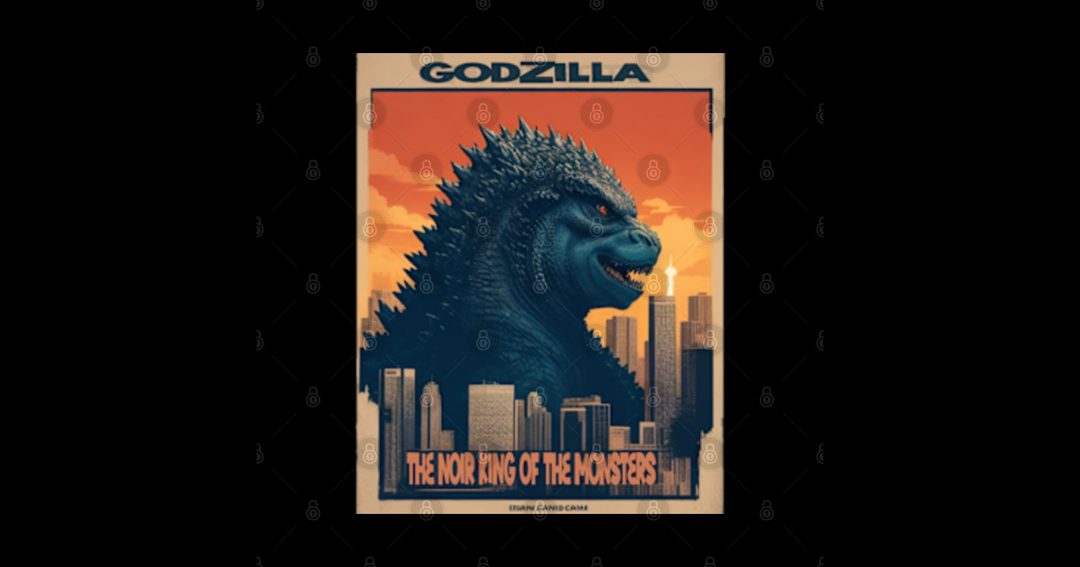godzilla poster - Godzilla - Sticker | TeePublic