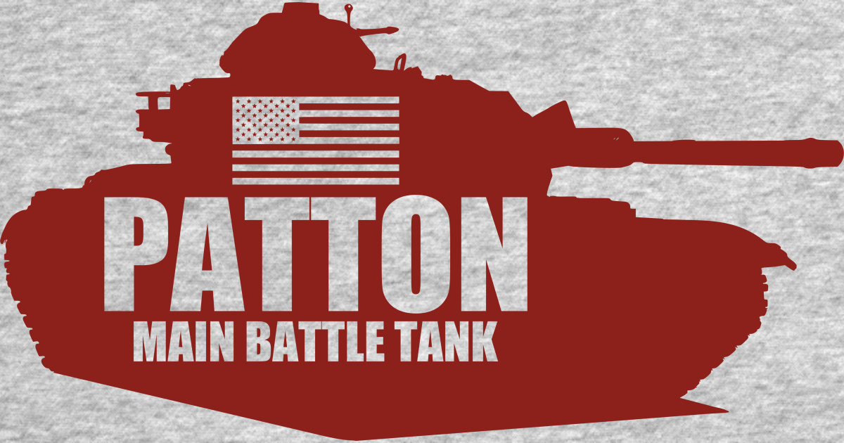 Patton Main Battle Tank (small logo) - Us Tank Patch - T-Shirt | TeePublic