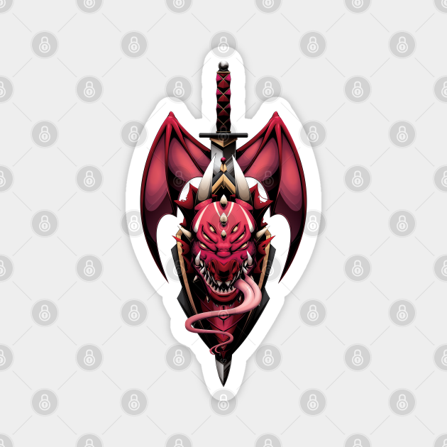 Wicked Dragon Crest - Dragon - Magnet | TeePublic