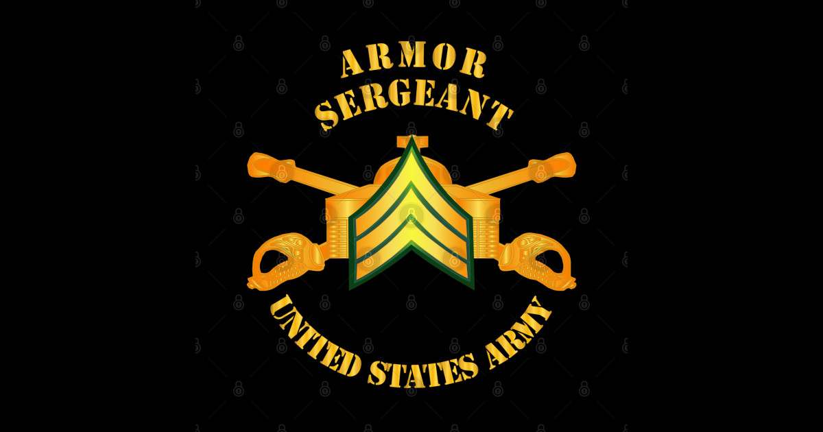 Armor - Enlisted - Sergeant - SGT - Military - Sticker | TeePublic