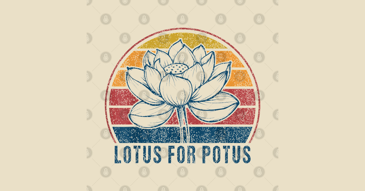 Lotus For Potus Kamala Harris 2024 vintage - Kamala - T-Shirt | TeePublic