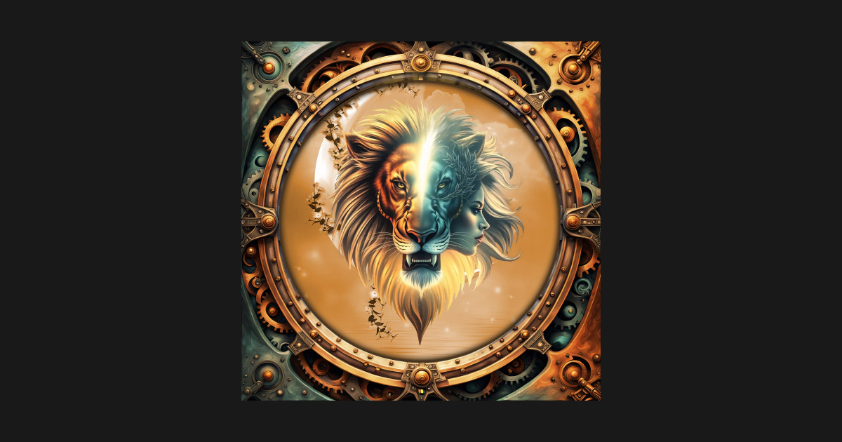 Duality of Strength, The Lion and the Woman. - Illustration Artwork - T ...