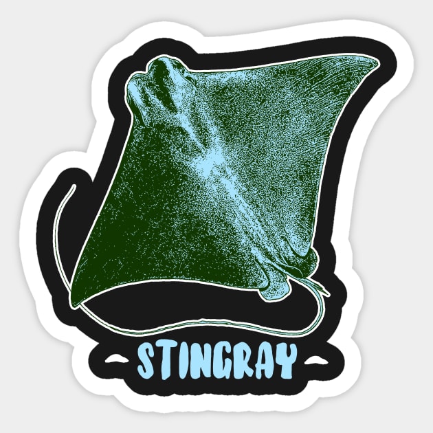Stingray | Oceanography Sea Animal Marine Life - Stingray - Sticker ...