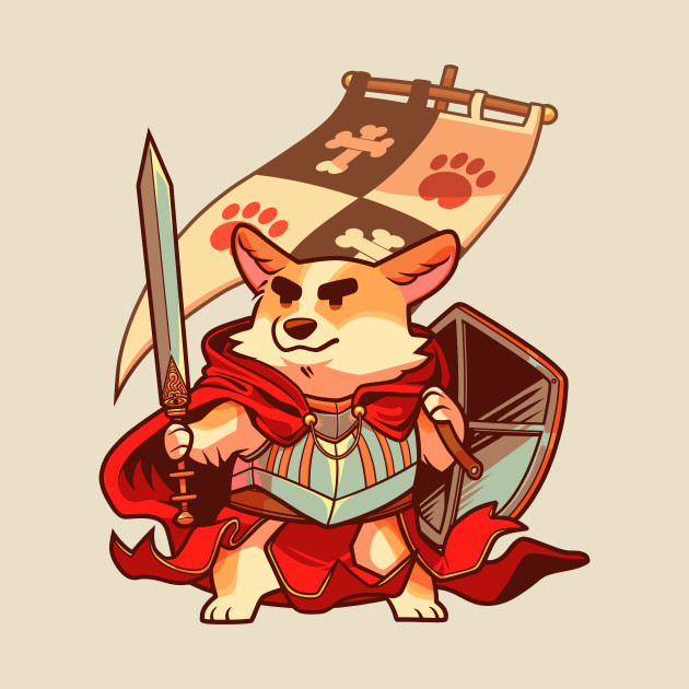Warrior corgi - Corgi - T-Shirt | TeePublic