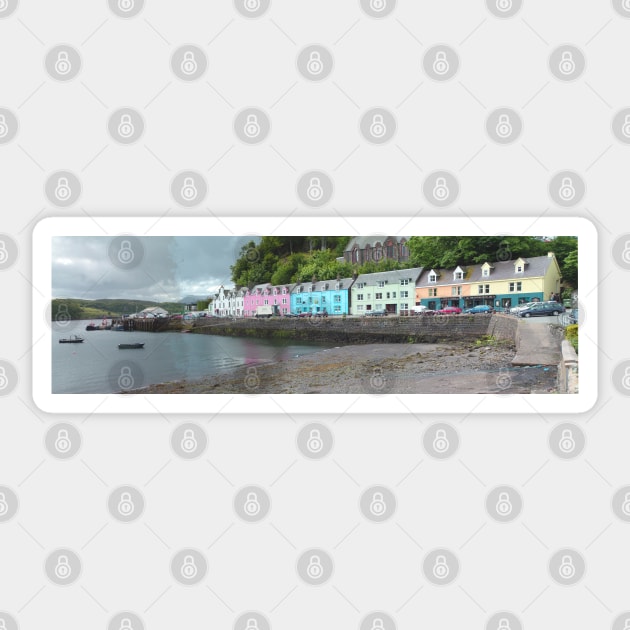 Portree Harbour View - Portsee Harbour - Sticker | TeePublic