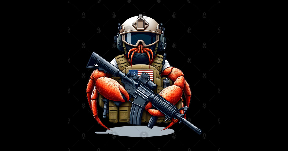 Tactical Hermit Crab - Hermit Crab - Sticker | TeePublic