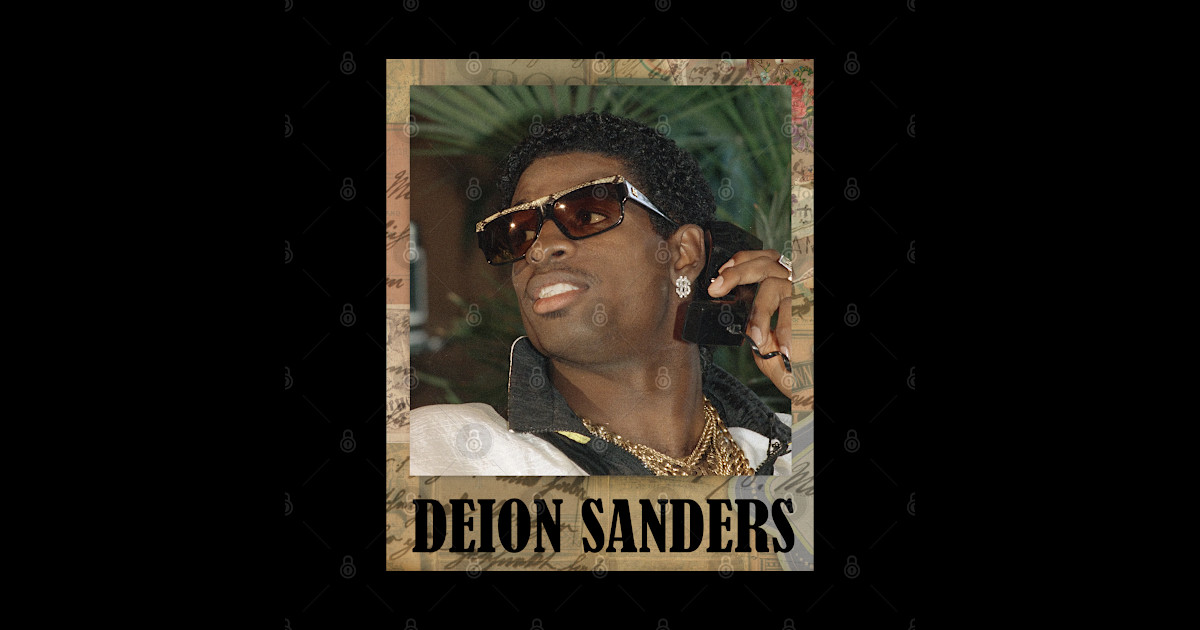 Deion Sanders // Vintage Frame - Deion Sanders - Sticker | TeePublic
