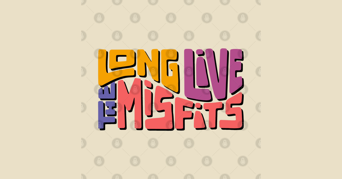 Long Live The Misfits Word Art - Misfits - T-Shirt | TeePublic