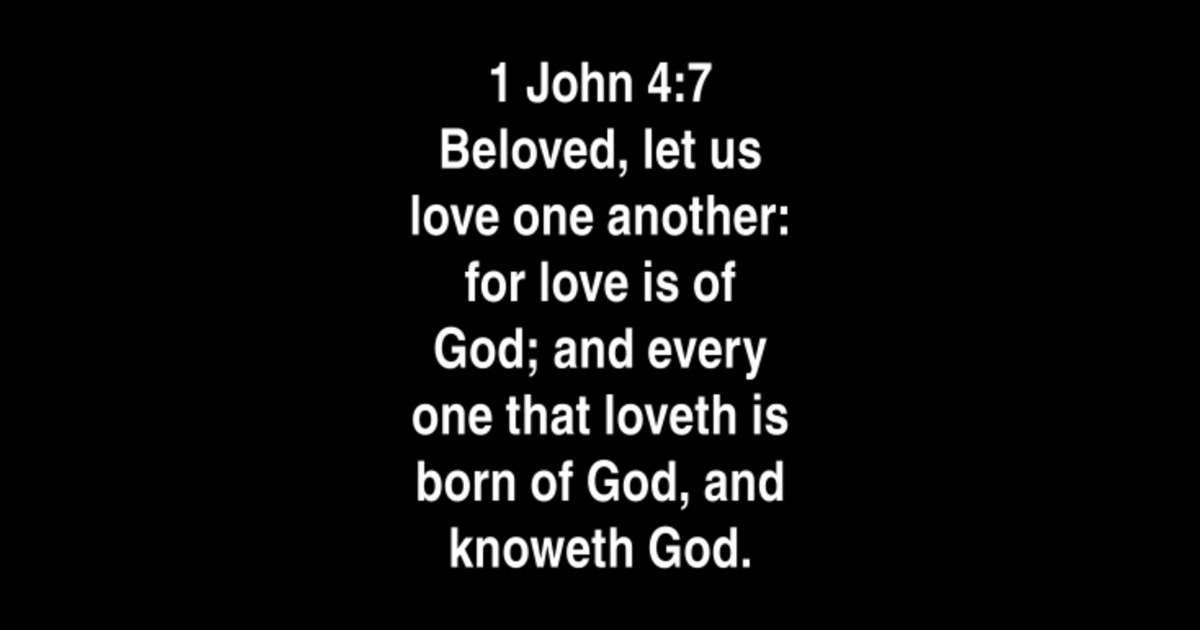 1 John 4:7 Bible Verse Typography KJV - 1 John 4 7 - Magnet | TeePublic