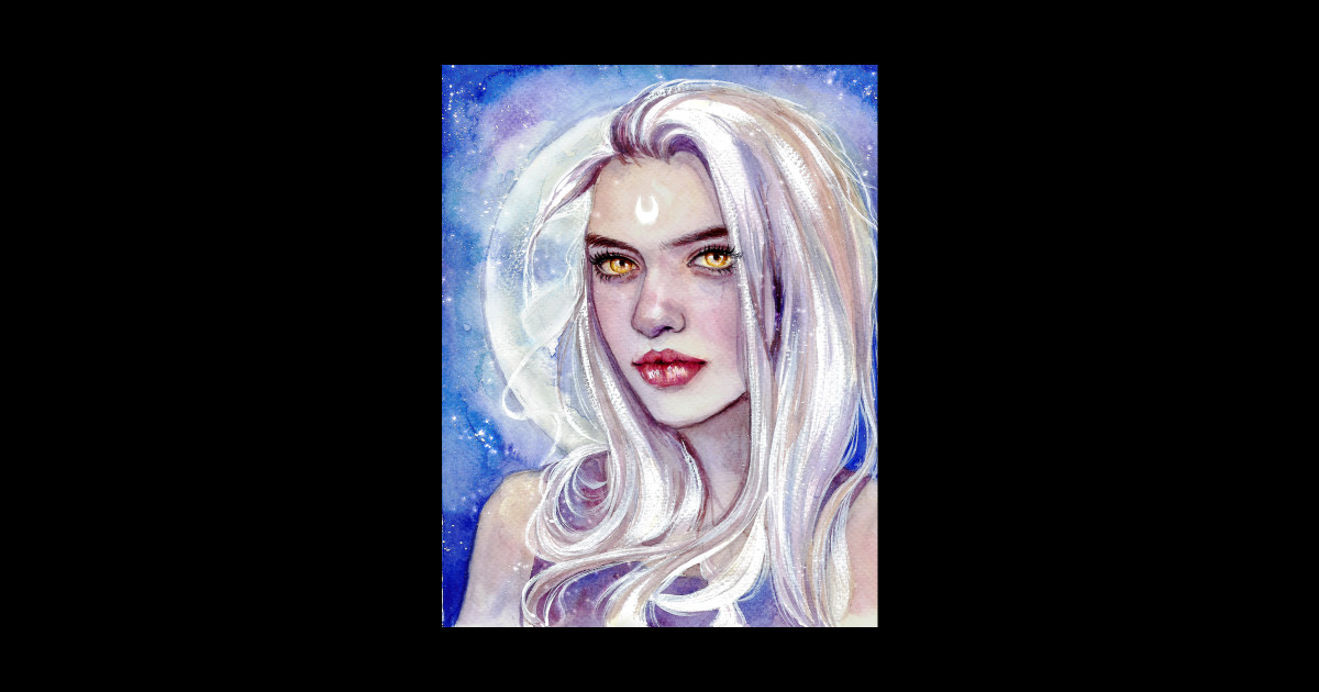 Fantasy moon girl - Fantasy Moon Girl - Posters and Art Prints | TeePublic