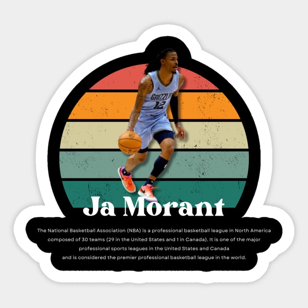 Ja Morant Vintage V1 - Player - Sticker | TeePublic