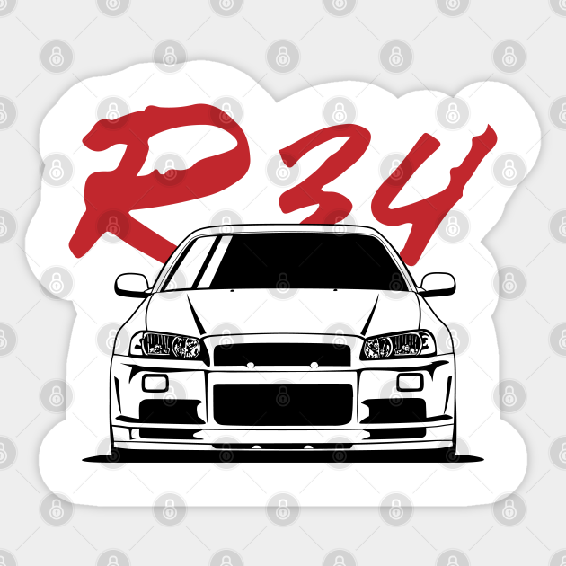 Skyline R34 GTR - Skyline R34 - Sticker | TeePublic