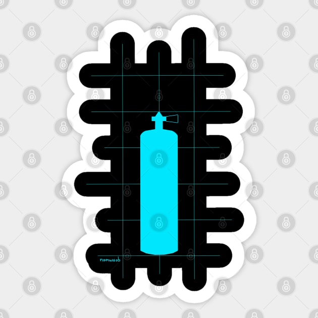 Blue Scuba Tank - Scuba - Sticker | TeePublic