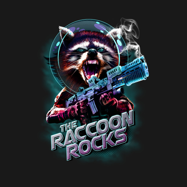 THE RACOON ROCKS - Funny - T-Shirt | TeePublic