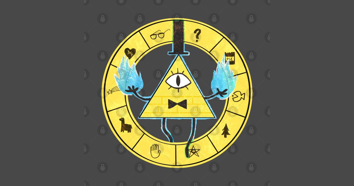 Bill Cipher - Gravity Falls (Dark background) - Gravity Falls - Pillow ...
