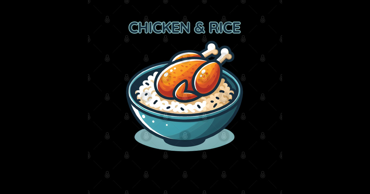Chicken and Rice - Gym - Sticker | TeePublic