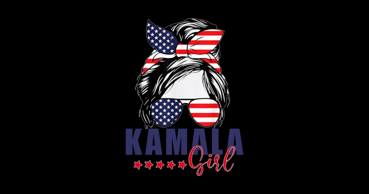 Kamala Girl Messy Bun 2024 Vote President Kamala Campaign - Kamala ...
