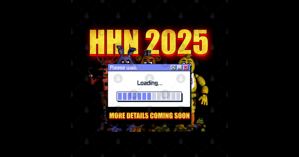 FNAF HHN 2025 Shirt - More Details Coming Soon - Fnaf - Sticker | TeePublic