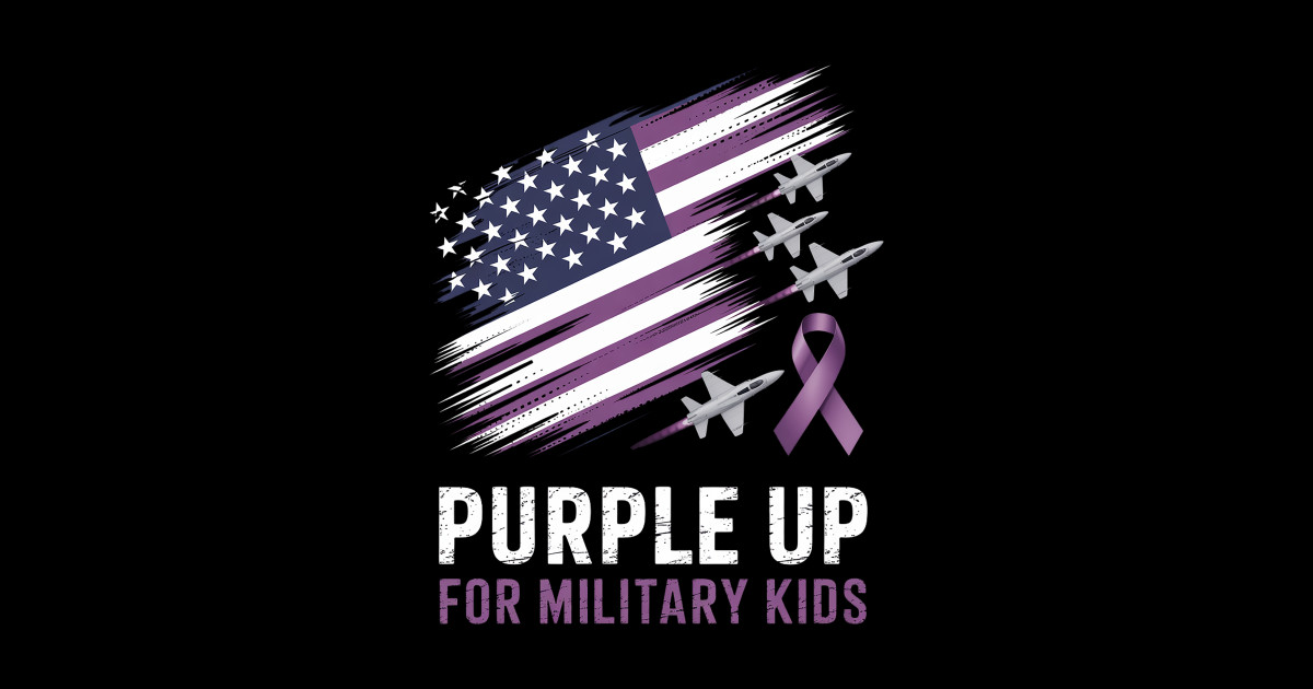 Purple Up Military Kids Month - Military Child Army - Sticker | TeePublic
