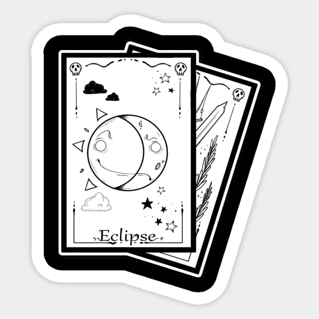 The Eclipse card - Cartoons - Sticker | TeePublic