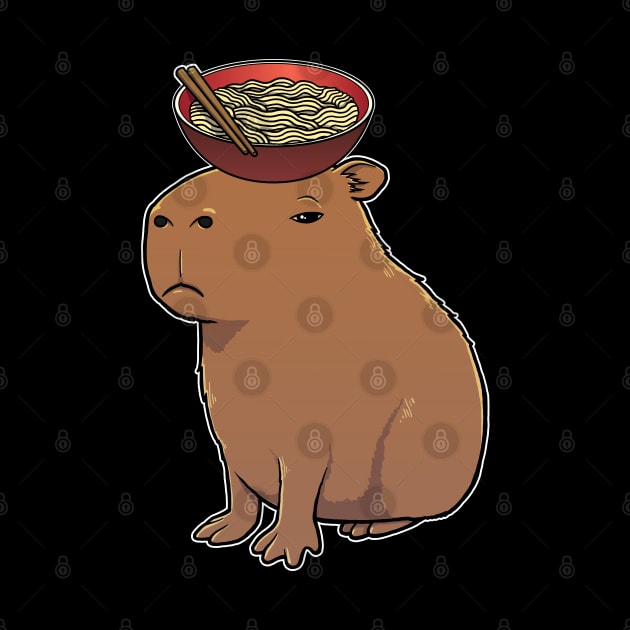 Capybara with Instant Noodles on its head - Capybaras - Tapestry ...