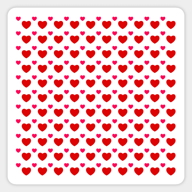 Tiny Red Hearts Pattern - Hearts Pattern - Sticker | TeePublic