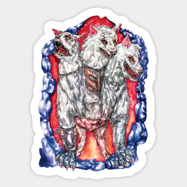 hellhound cerberus drawing