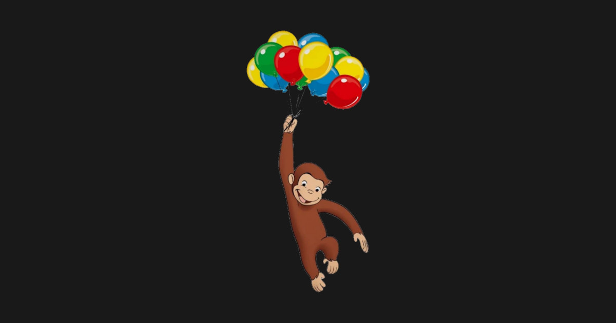 Curious George Best Cartoon Cute Art Monkey 1 - Curious George - T ...