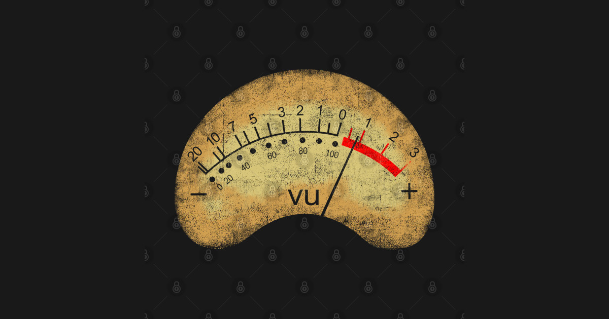 VU Meter Analog - Retro Vintage Volume - Vu Meter - T-Shirt | TeePublic