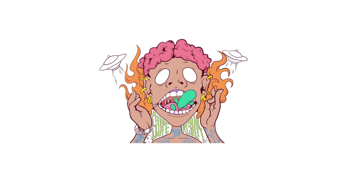 Super dope brain is on fire cartoon illustration - Slluks - T-Shirt ...