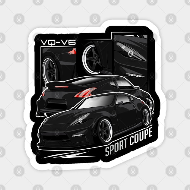 Full Black Nissan 350Z VQ-V6 Sport Coupe - T Shirtdesign - Magnet ...