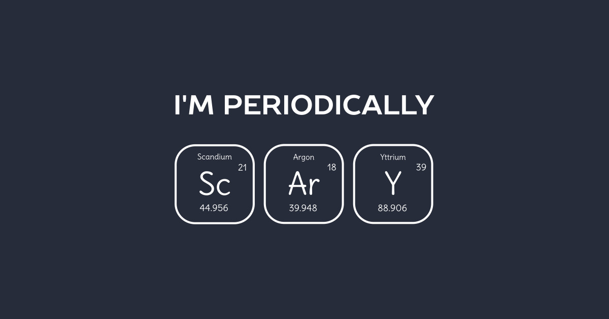 Funny Halloween Science Humor T-Shirt - Periodic Table - T-Shirt ...