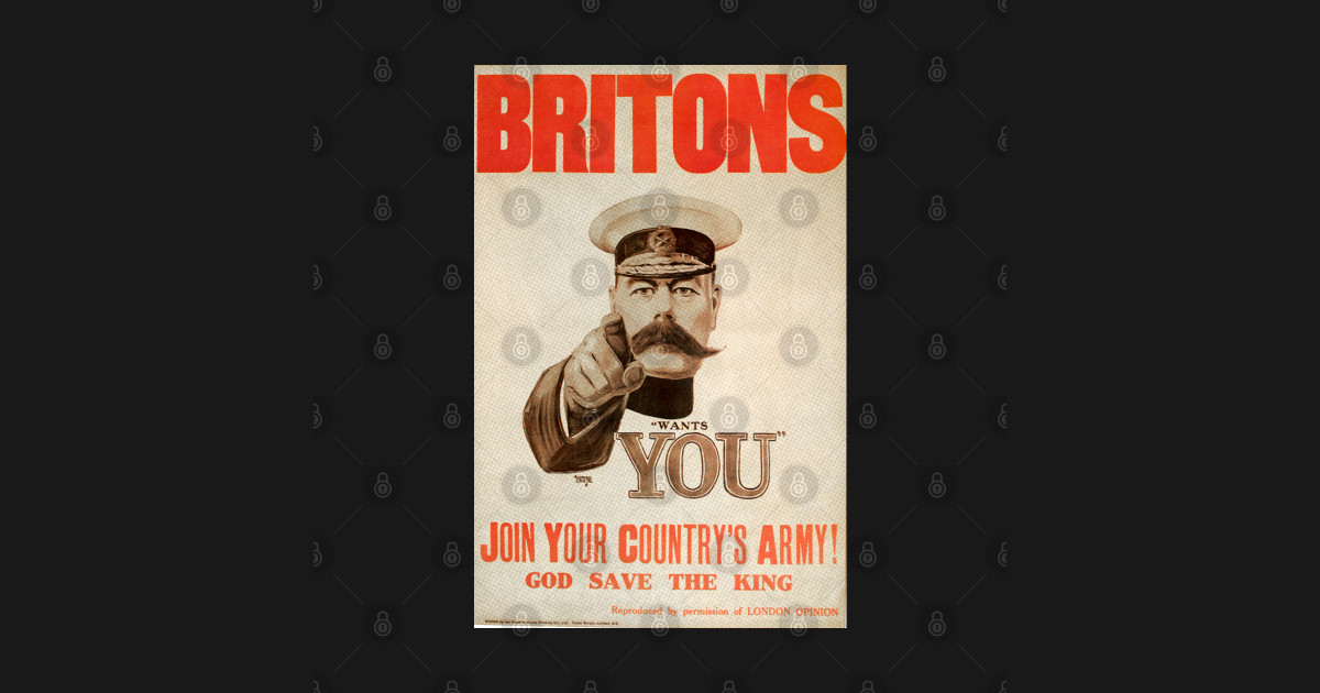 Retro poster - pub - vintage - Britons army - God save the king ...