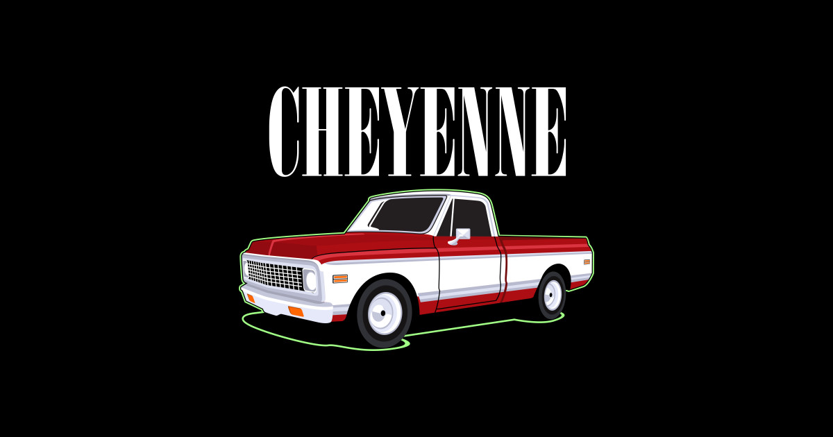 Chevy Cheyenne Classic Pick up 1972 - Cheyenne - Sticker | TeePublic