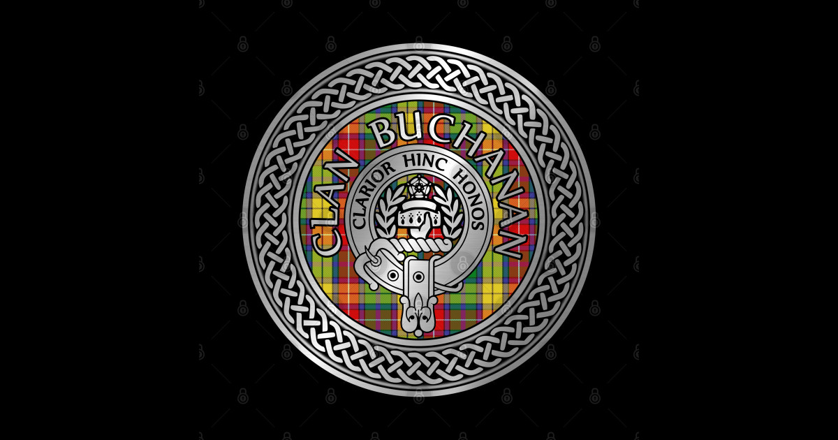 Clan Buchanan Crest & Tartan Knot - Buchanan - Magnet | TeePublic