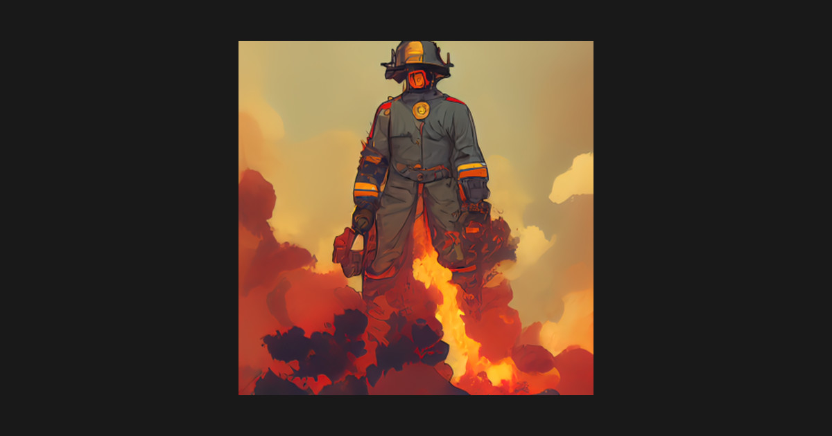 Fireman | Comics style - Comics - T-Shirt | TeePublic