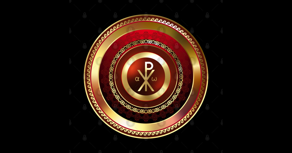 Greek Orthodox Red Maroon Gold Alpha Omega Xristos - Greek - T-Shirt ...