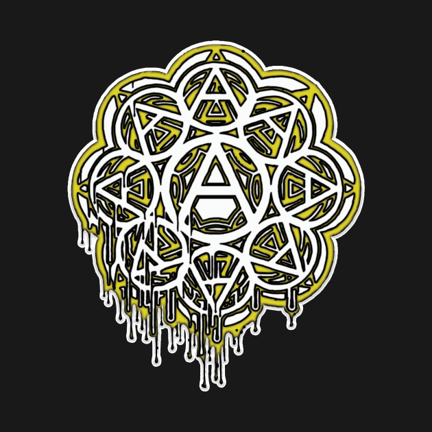 Anarcho Flower Black N' Yellow - Anarchy - T-Shirt | TeePublic