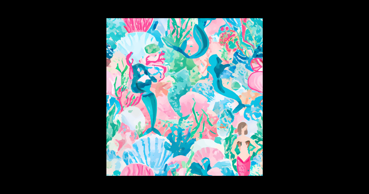 Mermaids playing in a coral reef - Mermaids - Posters and Art Prints ...