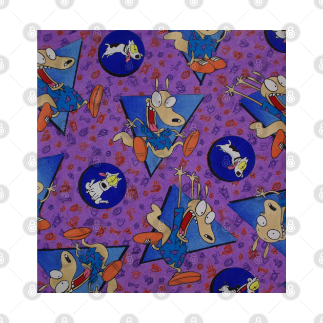 Rocko's Modern Life Spunky Pattern - Nickelodeon - T-Shirt sold by ...