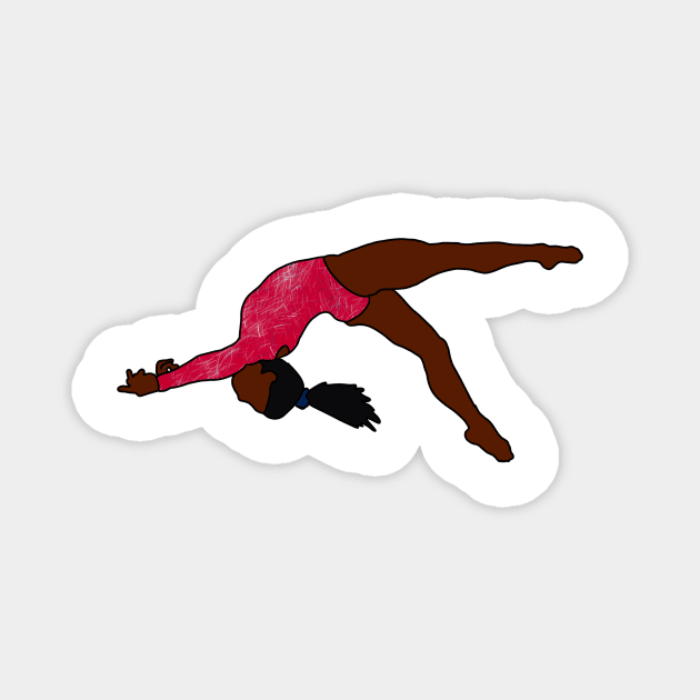 Simone Biles Gymnastics Drawing - Simone Biles - Magnet | TeePublic