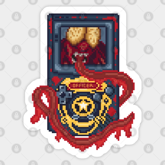 Resident Evil 2 Handheld Pixel Art - Resident Evil - Sticker | TeePublic