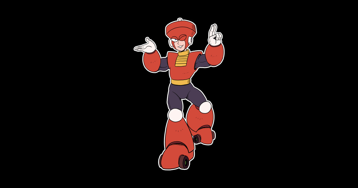 RUBY SPEARS TOP MAN - Mega Man - Sticker | TeePublic