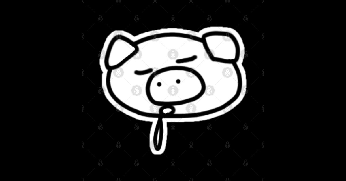 Sleeping Boo the kawaii pig. - Kawaii - Sticker | TeePublic