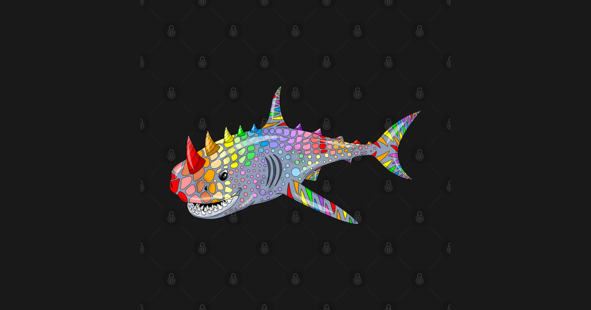 Rainbow Shark - Rainbow Shark - Sticker | TeePublic