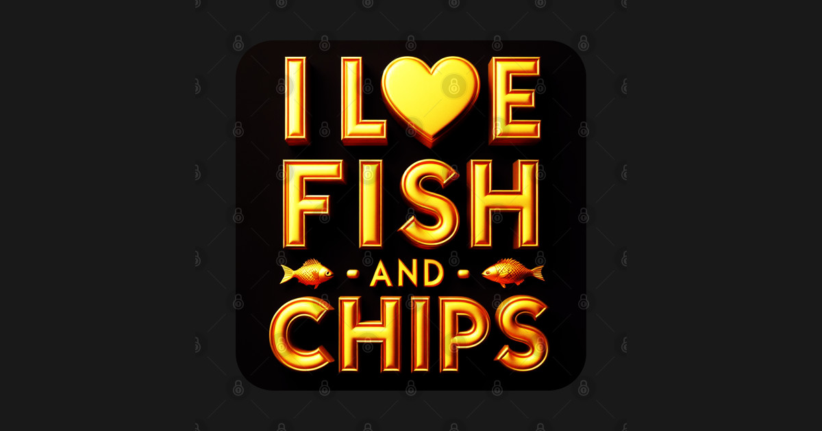 I Love Fish and Chips #48 - Fish - T-Shirt | TeePublic
