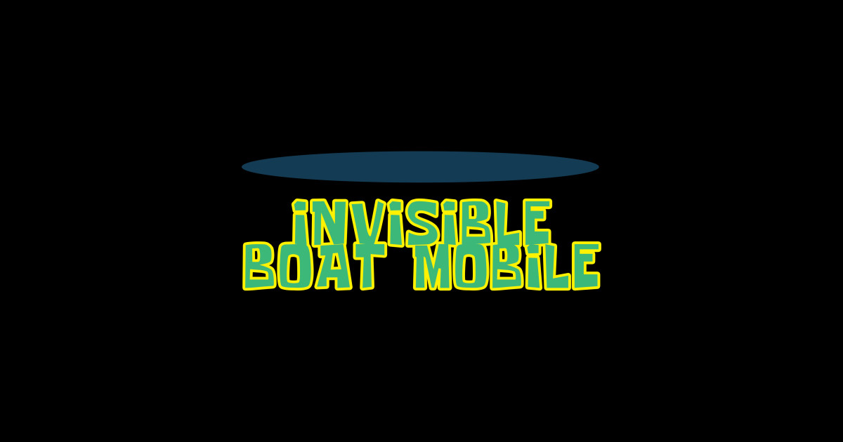 Invisible Boat Mobile - Spongebob Squarepants - Sticker | TeePublic